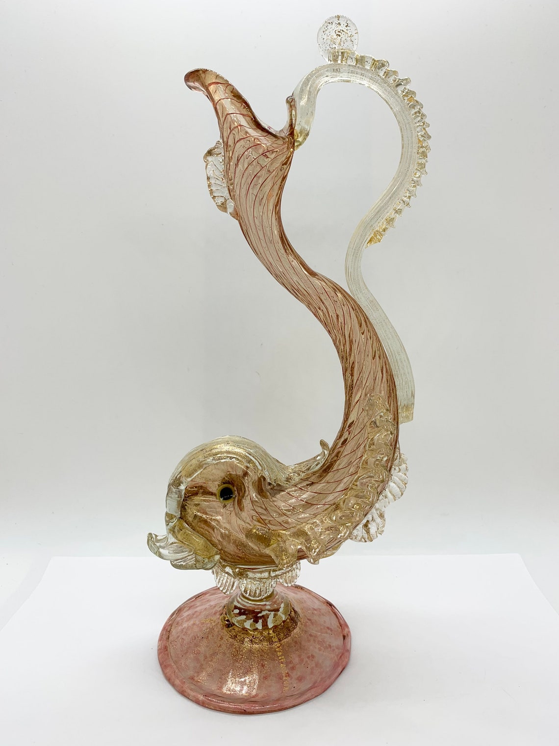 Salviati Dolphin Ewer Venetian Fish Vase Antique Hand - Etsy