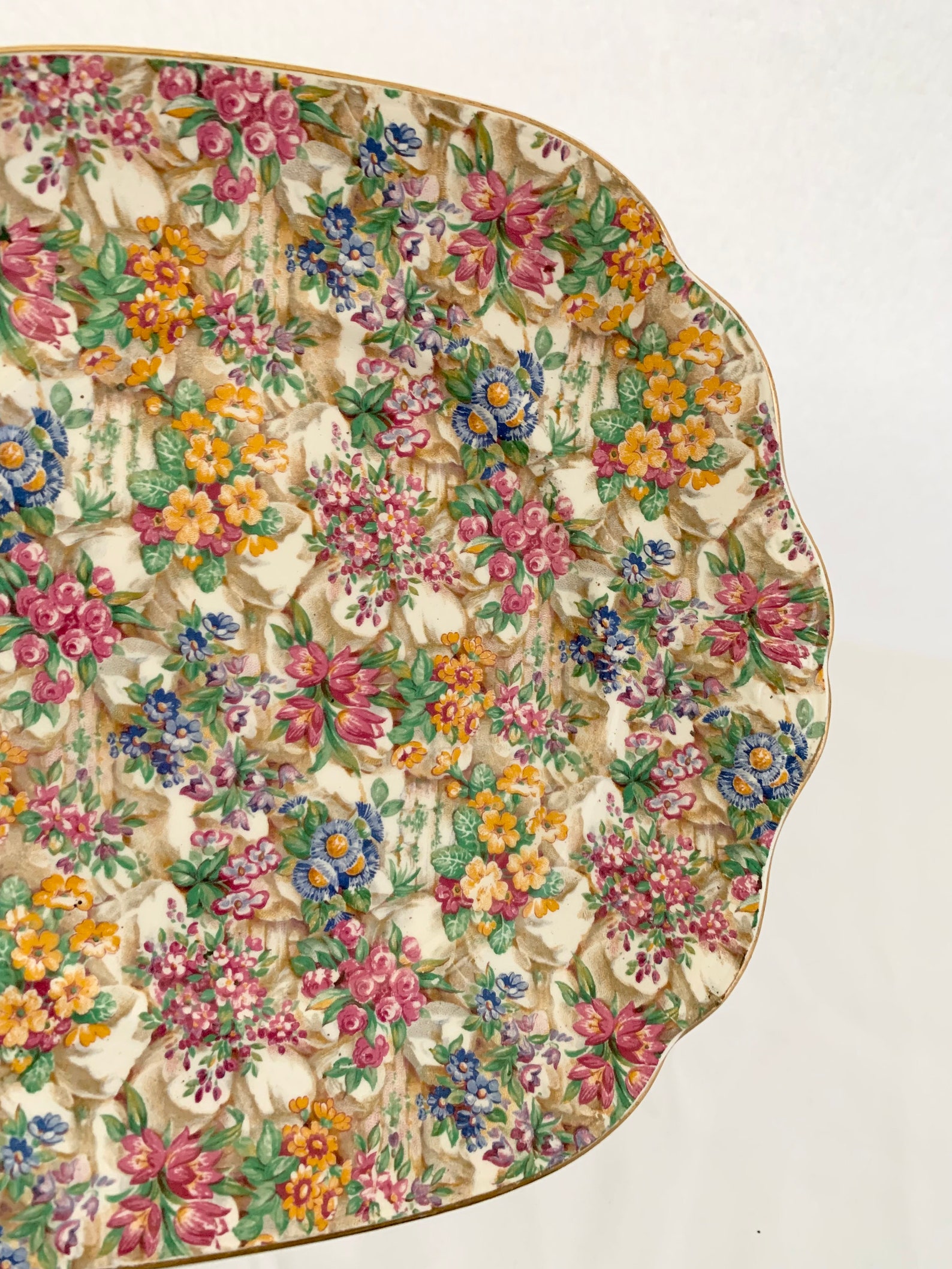 James Kent Fenton - Crazy Paving - Chintz Cake Plate - Pattern 2839 ...