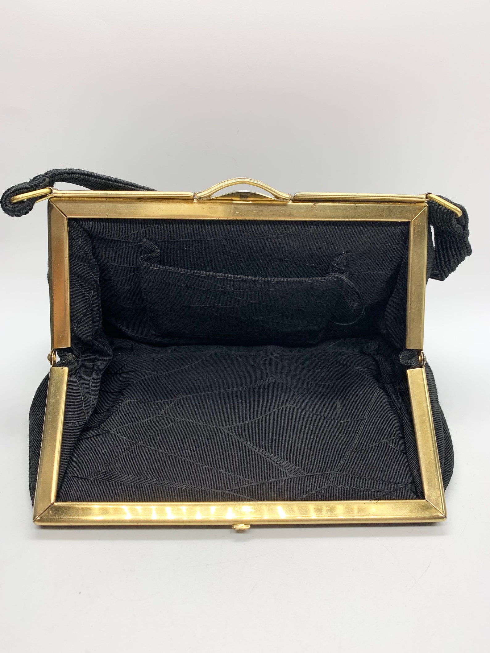 Black Corde Opera Bag / Hand Bag / Evening Bag With Mirror - Etsy Canada