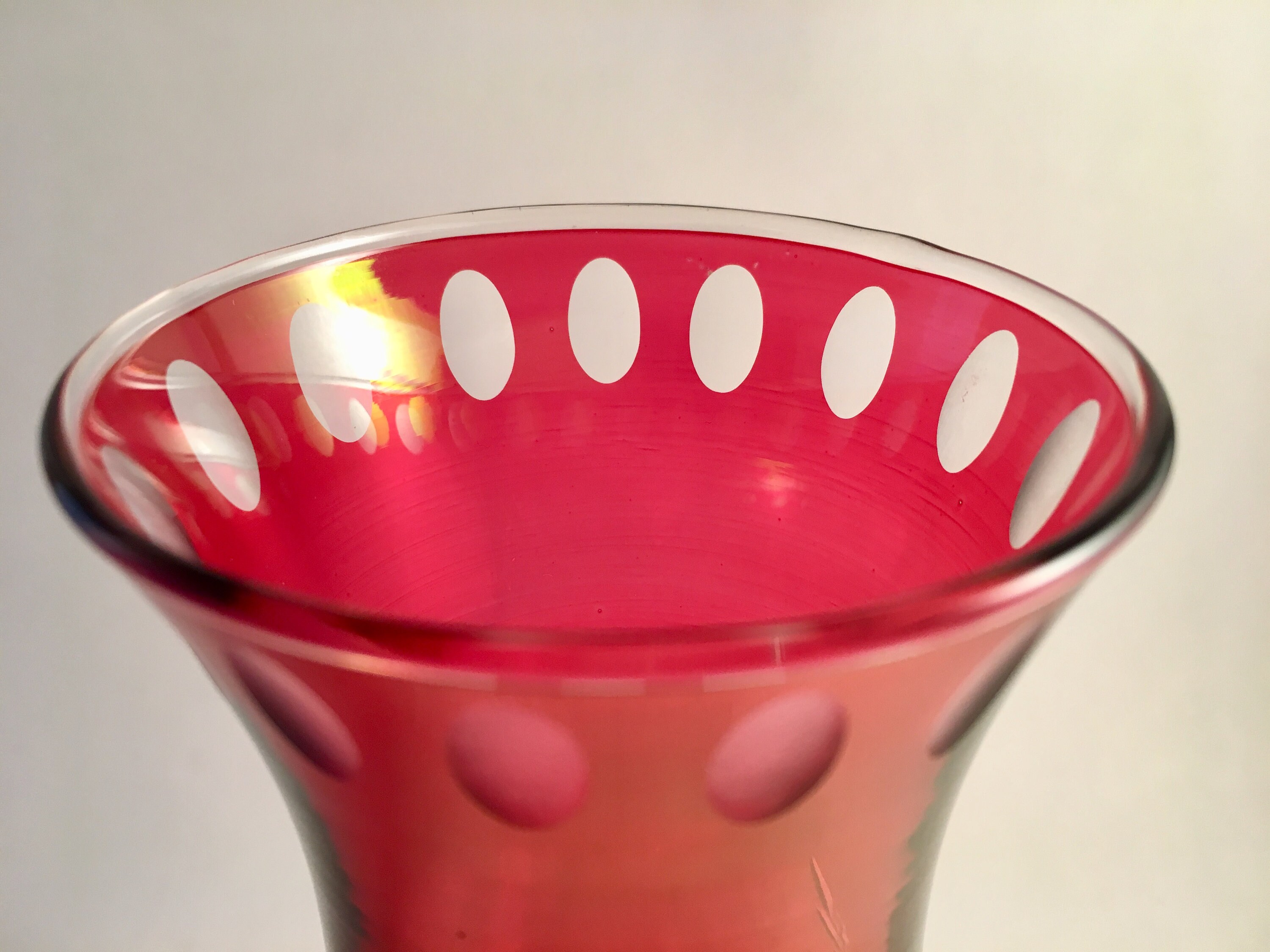 40th Anniversary Rubina Glass Vase Handcrafted in Canada - Etsy