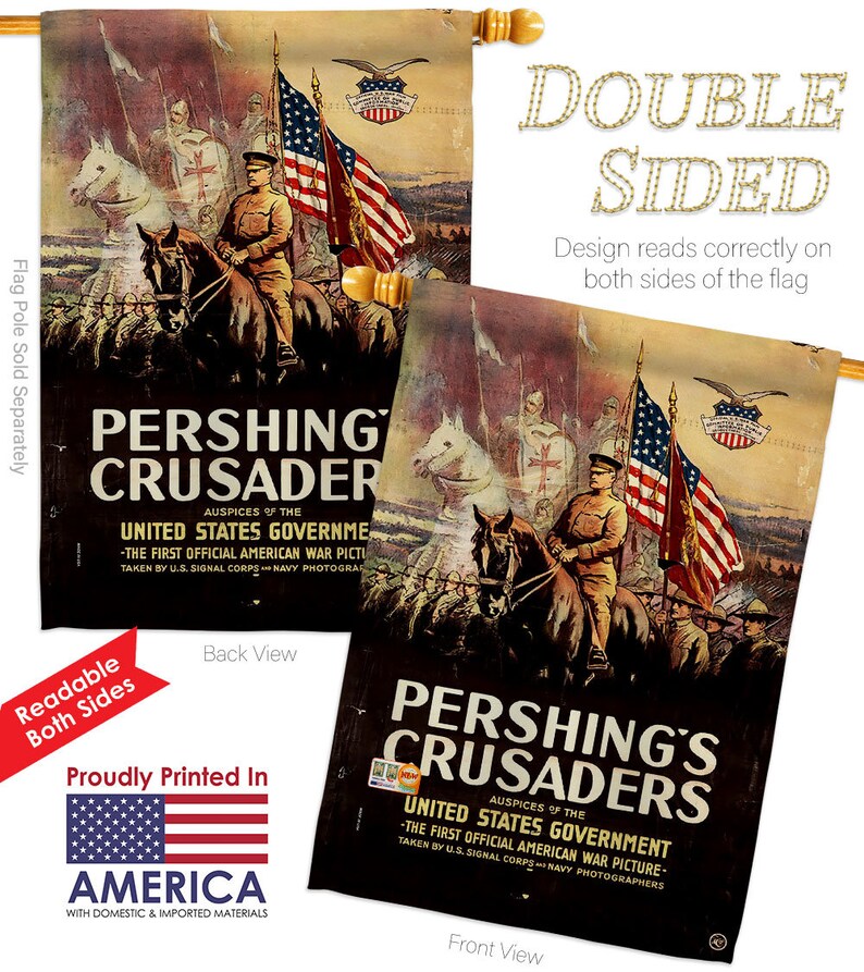 Pershing's Crusaders Veterans Garden Flag Outdoor - Etsy