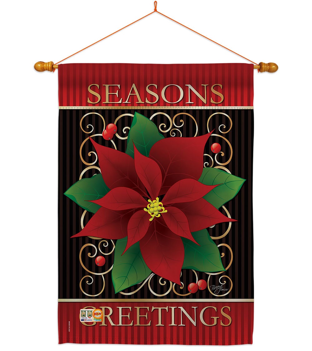 Wooden Flag Pole Banner Dowel With String Holder Decorative | Etsy