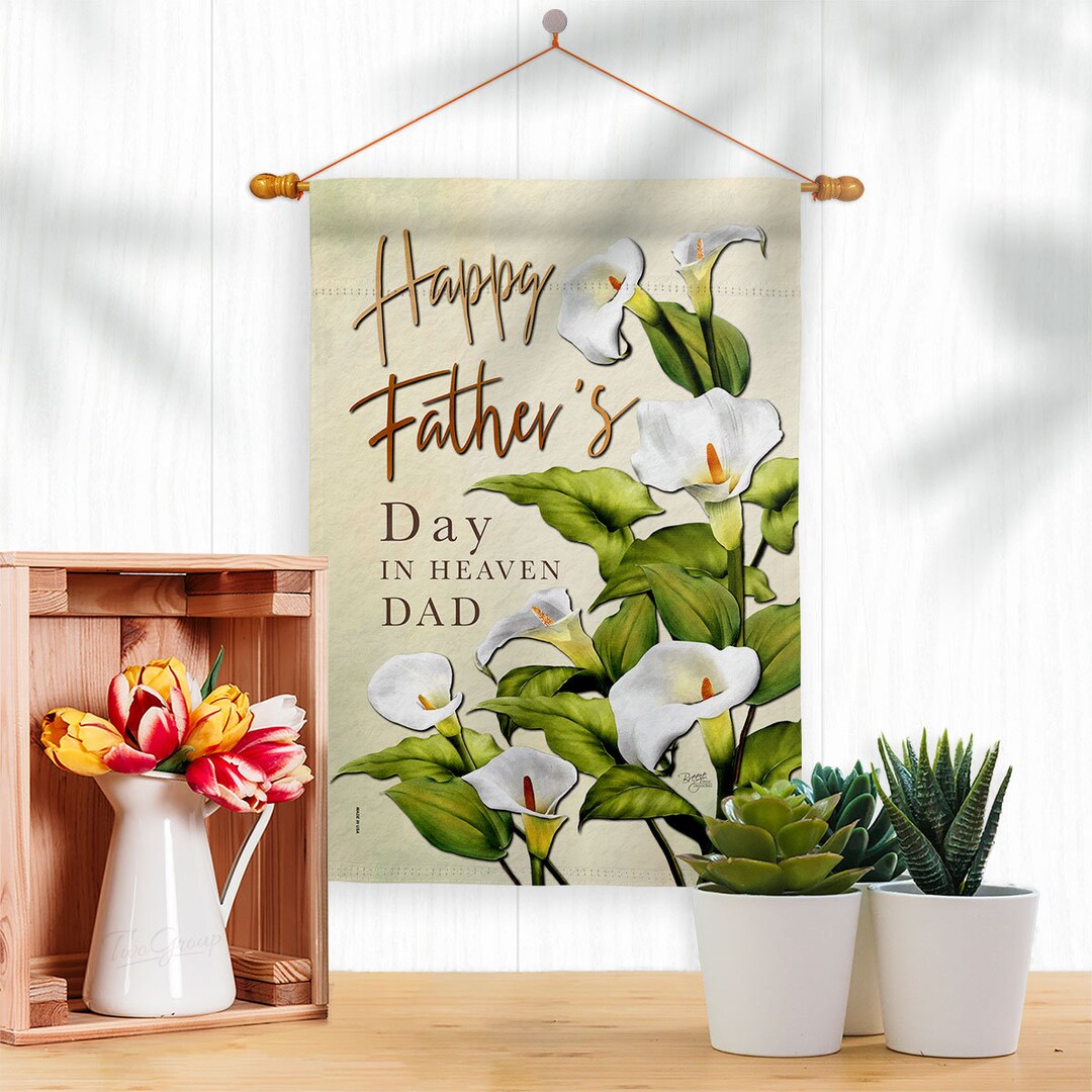 Fathers Day In Heaven Father Garden Flag Outdoor Decorative Yard House ...