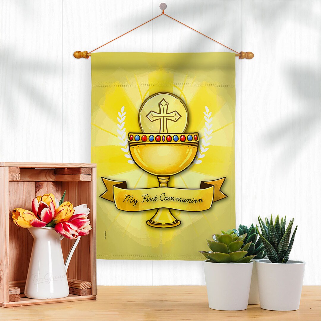 My Holy Communion First Communion Garden Flag Outdoor Decorative Yard ...