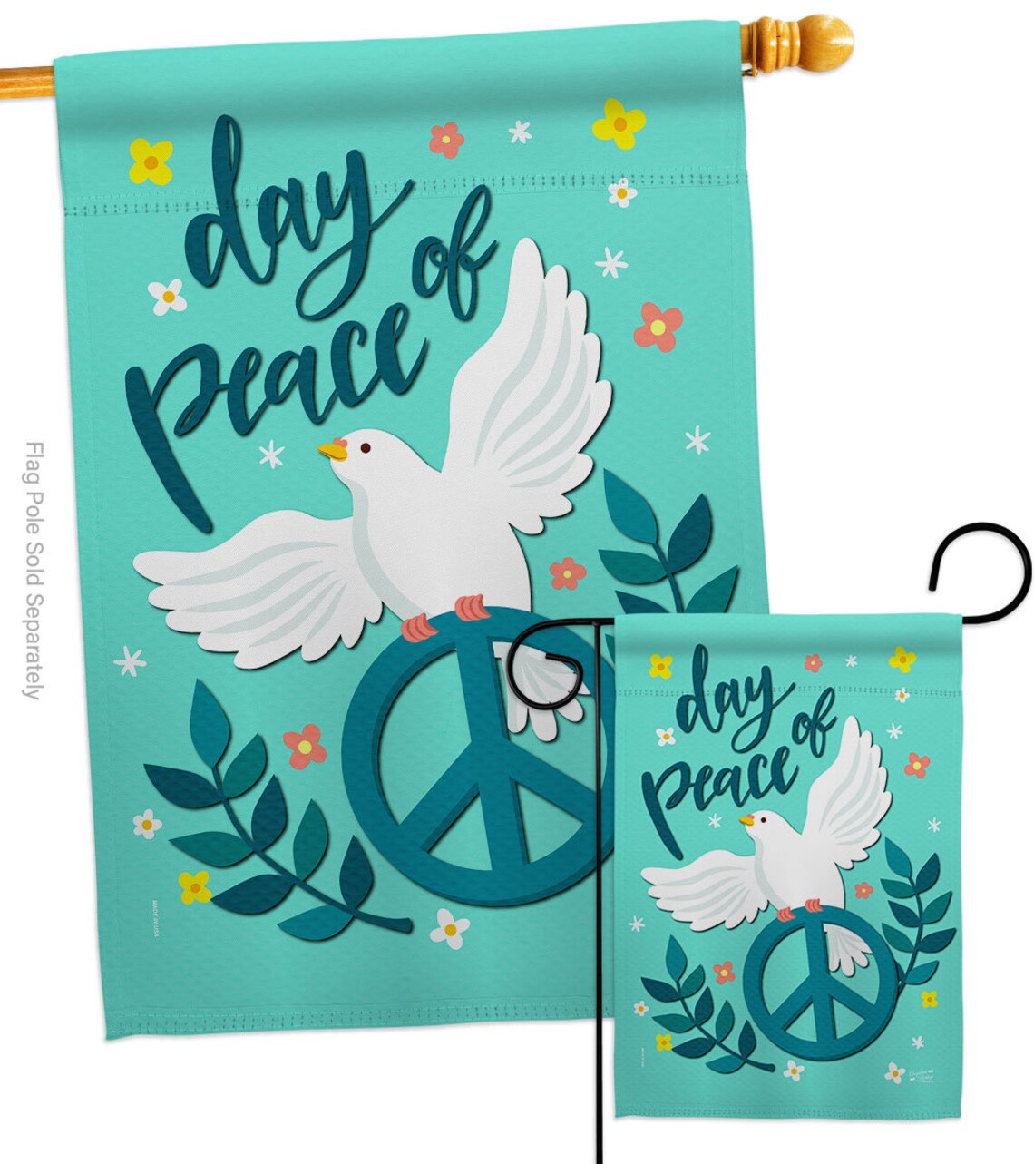 Day of Peace Earth Garden Flag Outdoor Decorative Yard House - Etsy