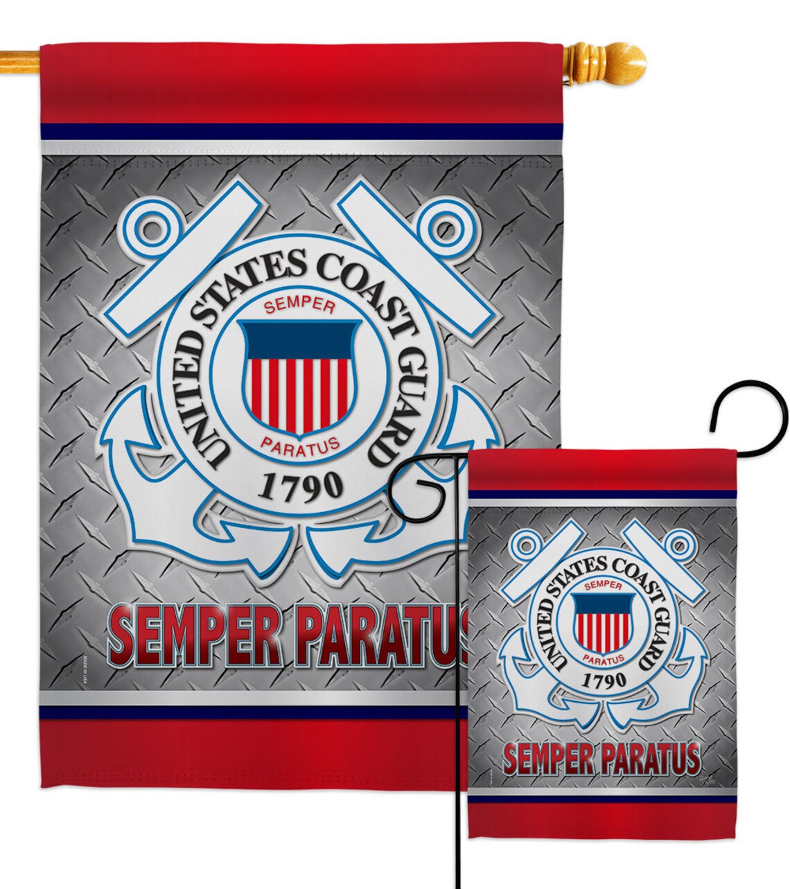 Semper Paratus US Coast Guard Garden Flag Armed Forces USCG | Etsy
