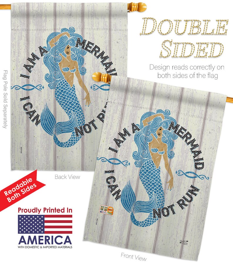 I Am Mermaid Sea Creatures Garden Flag Outdoor Decorative Yard - Etsy