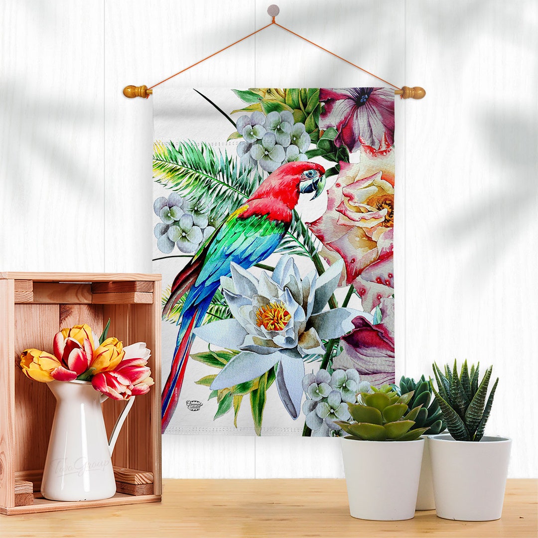 Tropical Parrot Birds Garden Flag Outdoor Decorative Yard - Etsy