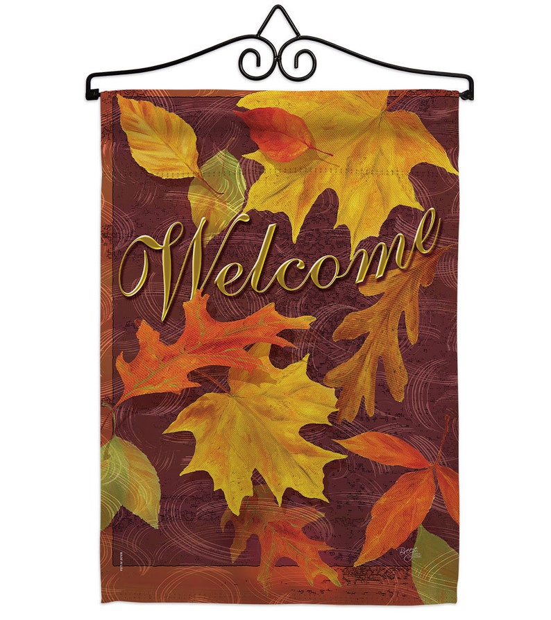 Fall Leaves Harvest & Autumn Garden Flag Outdoor Decorative - Etsy