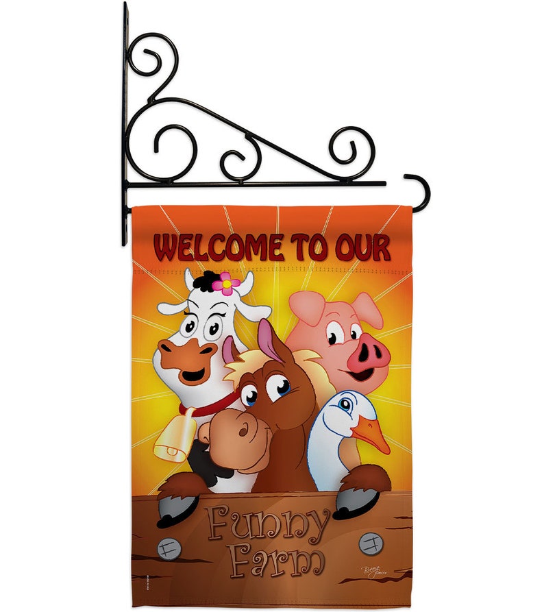 Funny Farm Barnyard Animals Garden Flag Outdoor Decorative | Etsy