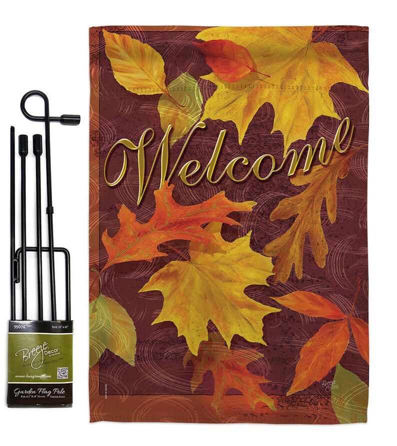Fall Leaves Harvest & Autumn Garden Flag Outdoor Decorative - Etsy