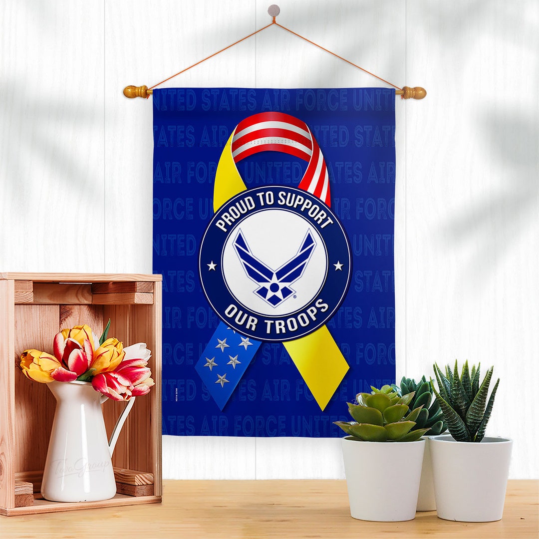 Support Air Force Troops Garden Flag Outdoor Decorative Yard House ...