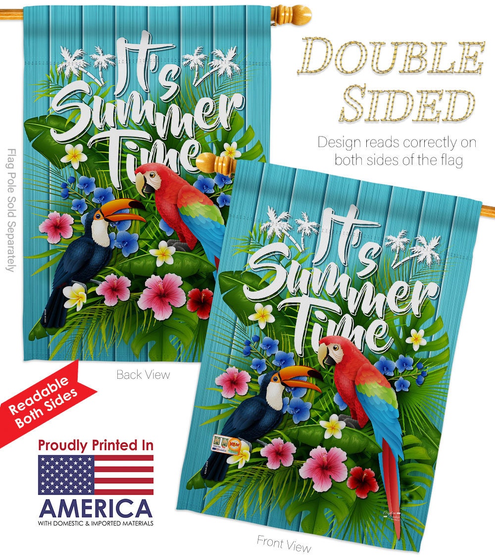 Tropical Summer Tropical Garden Flag Outdoor Decorative Yard | Etsy