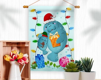 Manatee Yard Garden Flag - Etsy