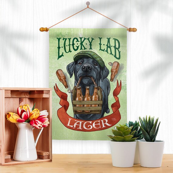 Lucky Lab Lager Dog Garden Flag Outdoor Decorative Yard House | Etsy