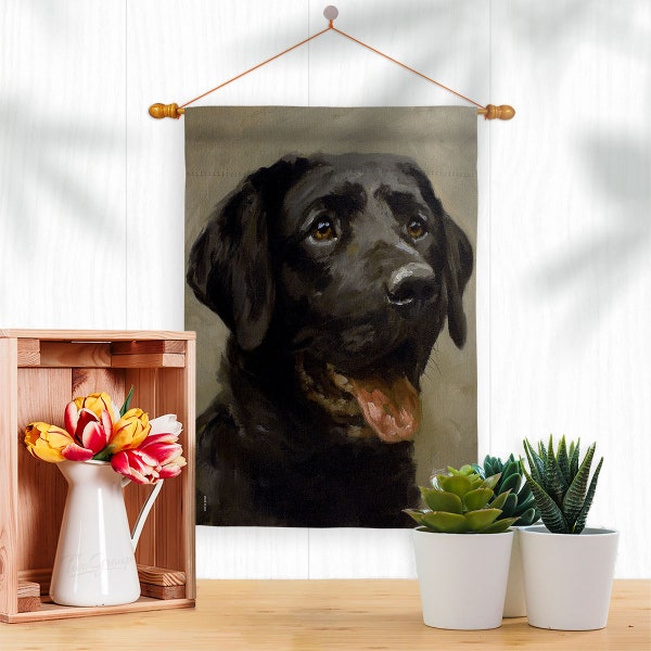 Black Lab House Flag - Etsy