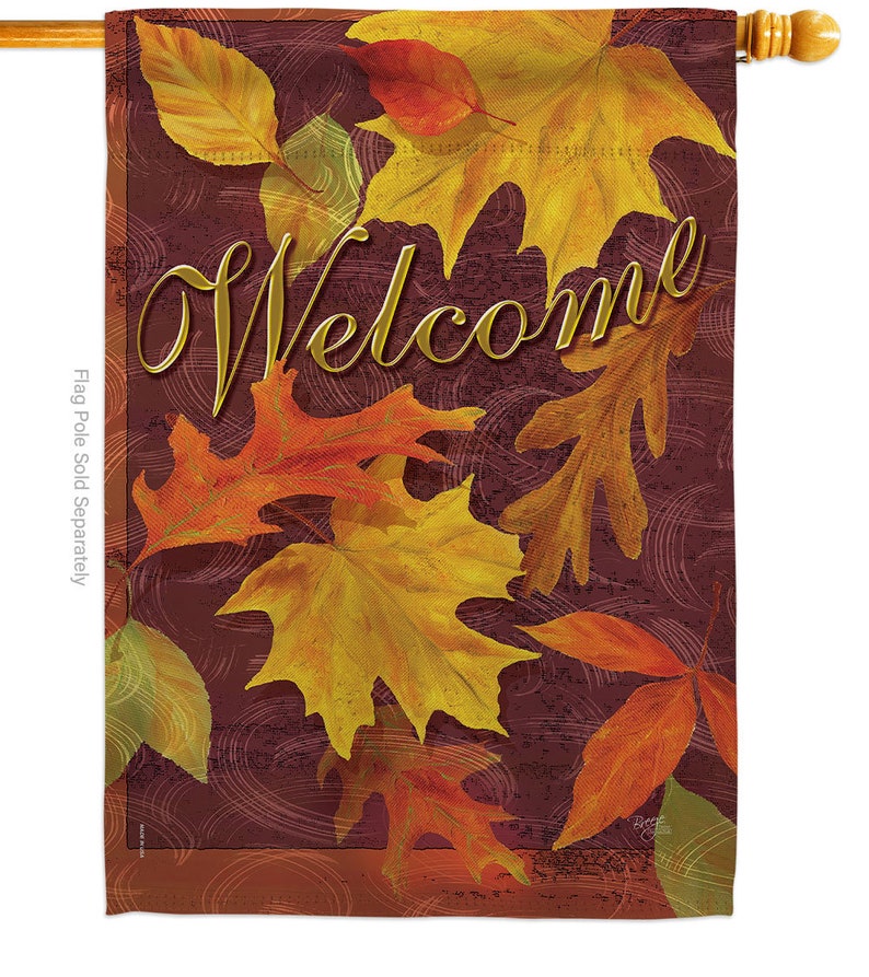 Fall Leaves Harvest & Autumn Garden Flag Outdoor Decorative - Etsy