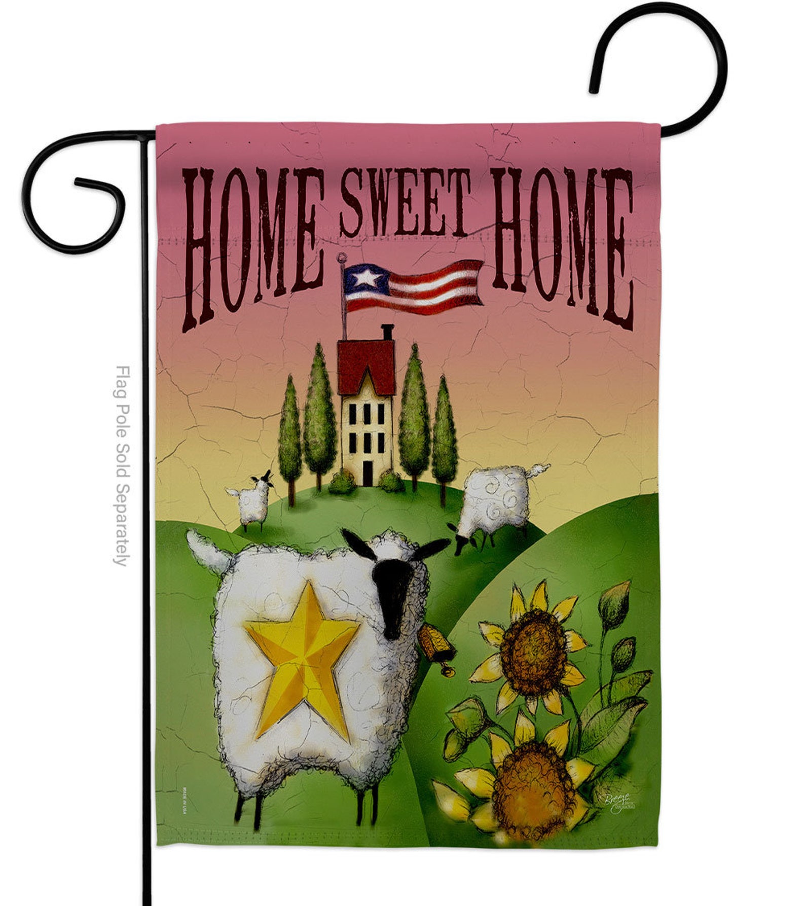 Welcome Sheep Home Sweet Home Primitive Garden Flag Outdoor - Etsy