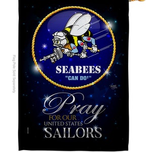 Pray United States Sailor Seabee Navy Garden Flag Outdoor - Etsy