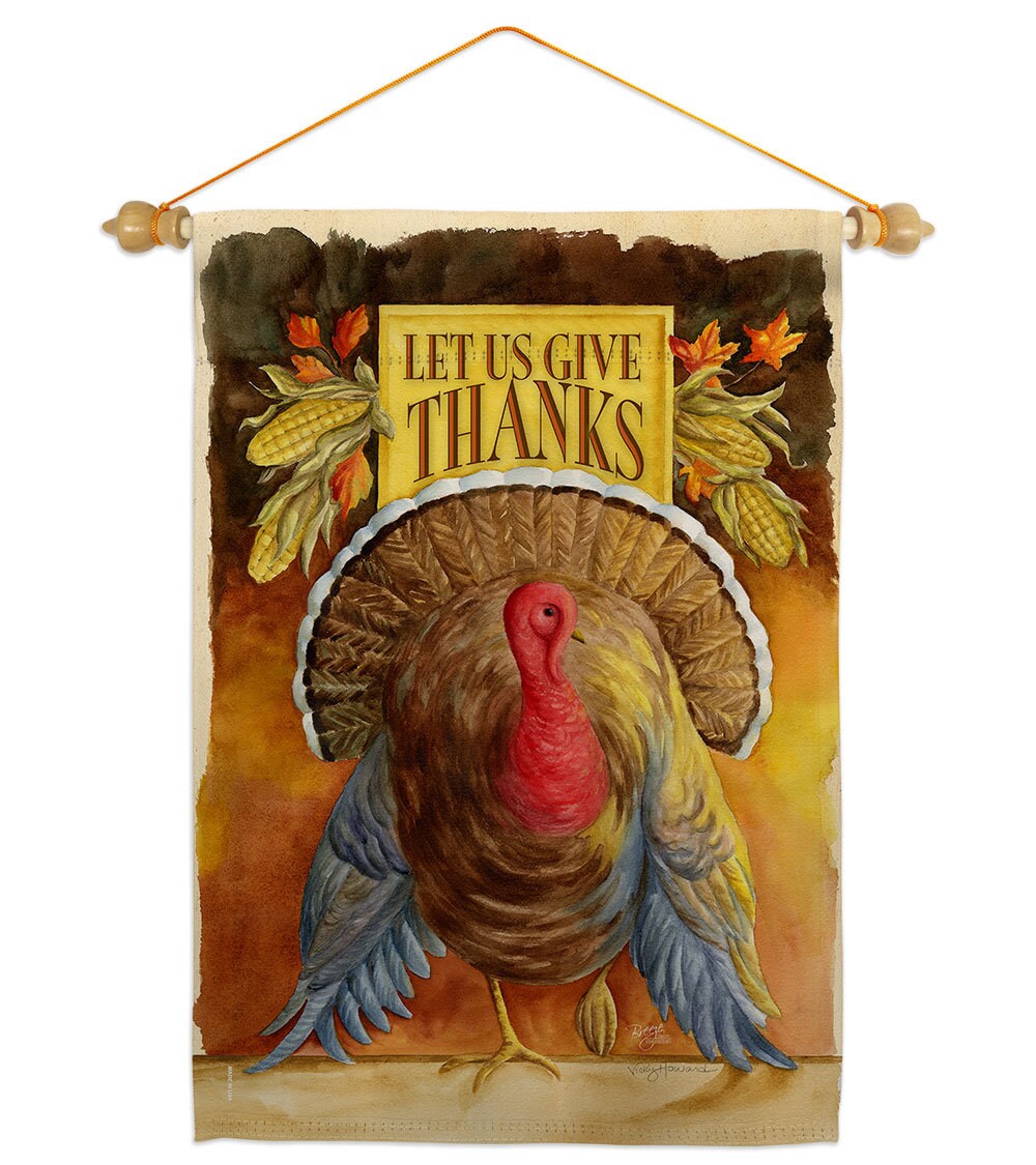 Let Us Give Thanks Thanksgiving Garden Flag Outdoor Decorative | Etsy