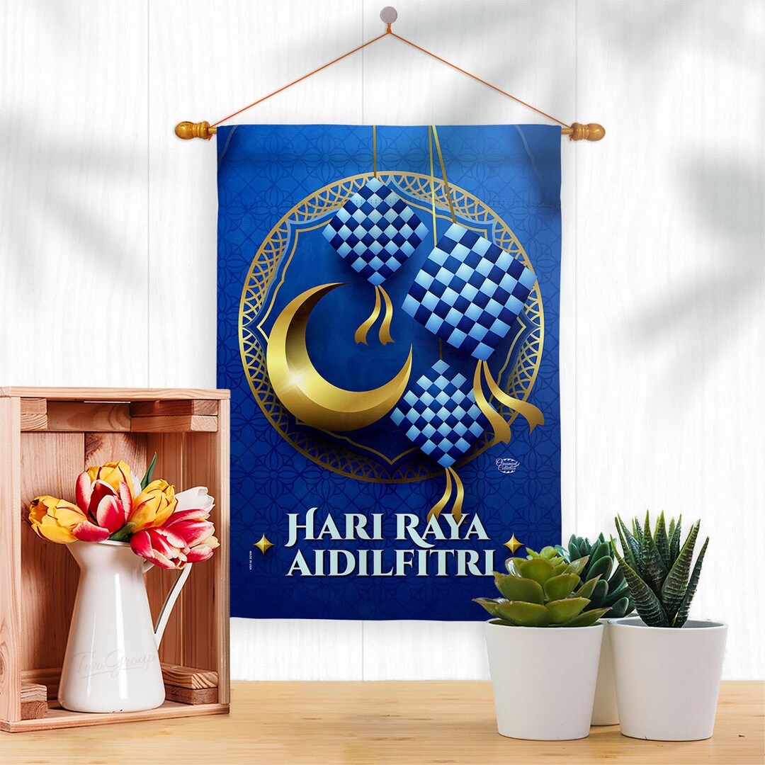 Hari Raya Aidilfitri Eid Al Fitr Garden Flag Outdoor Decorative Yard ...