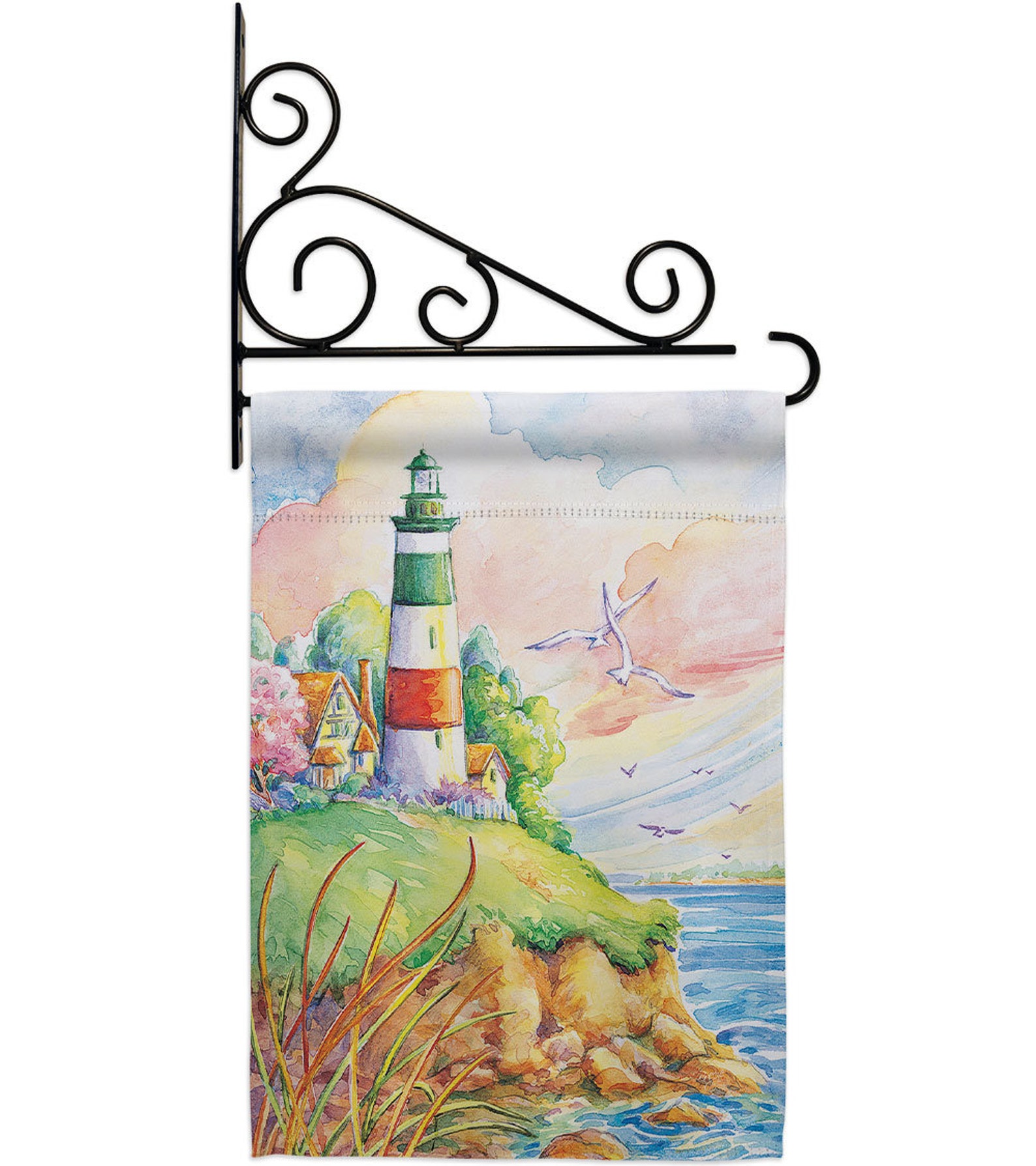 Cliff Lighthouse Nautical Garden Flag Outdoor Decorative Yard | Etsy