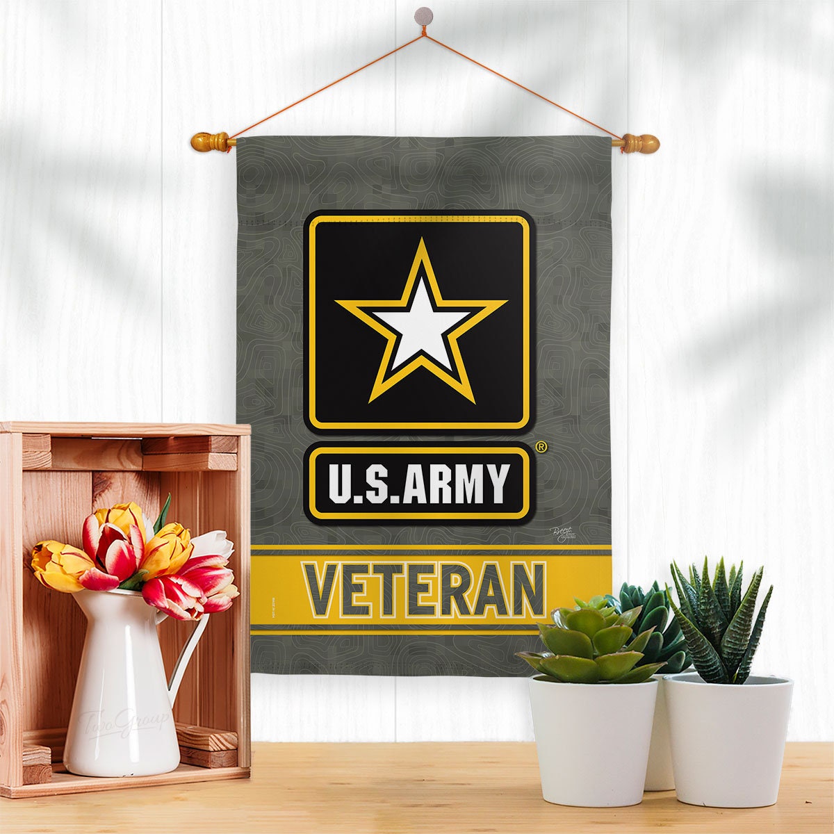 US Army Veteran Garden Flag Armed Forces Rangers United State | Etsy