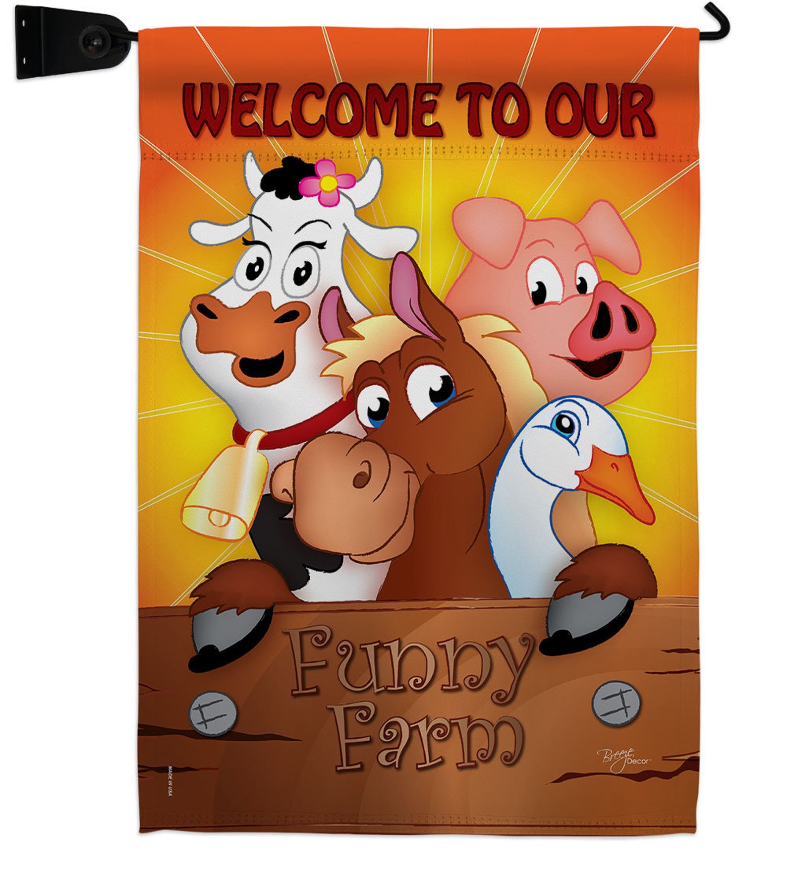 Funny Farm Barnyard Animals Garden Flag Outdoor Decorative | Etsy