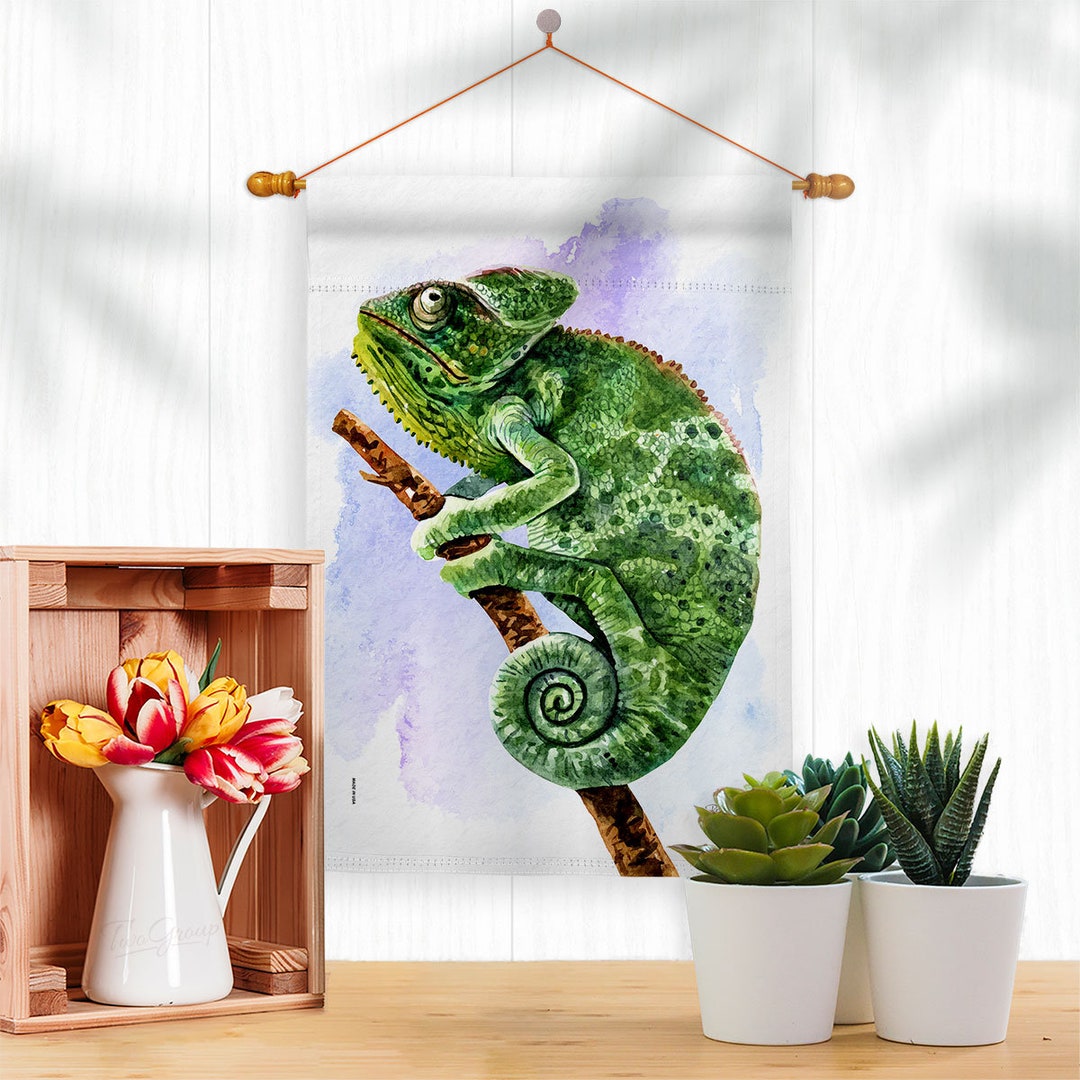 Chameleon Critters Garden Flag Outdoor Decorative Yard House Banner ...