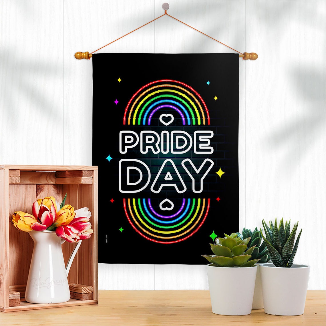 Neon Pride Day Pride Garden Flag Outdoor Decorative Yard House | Etsy