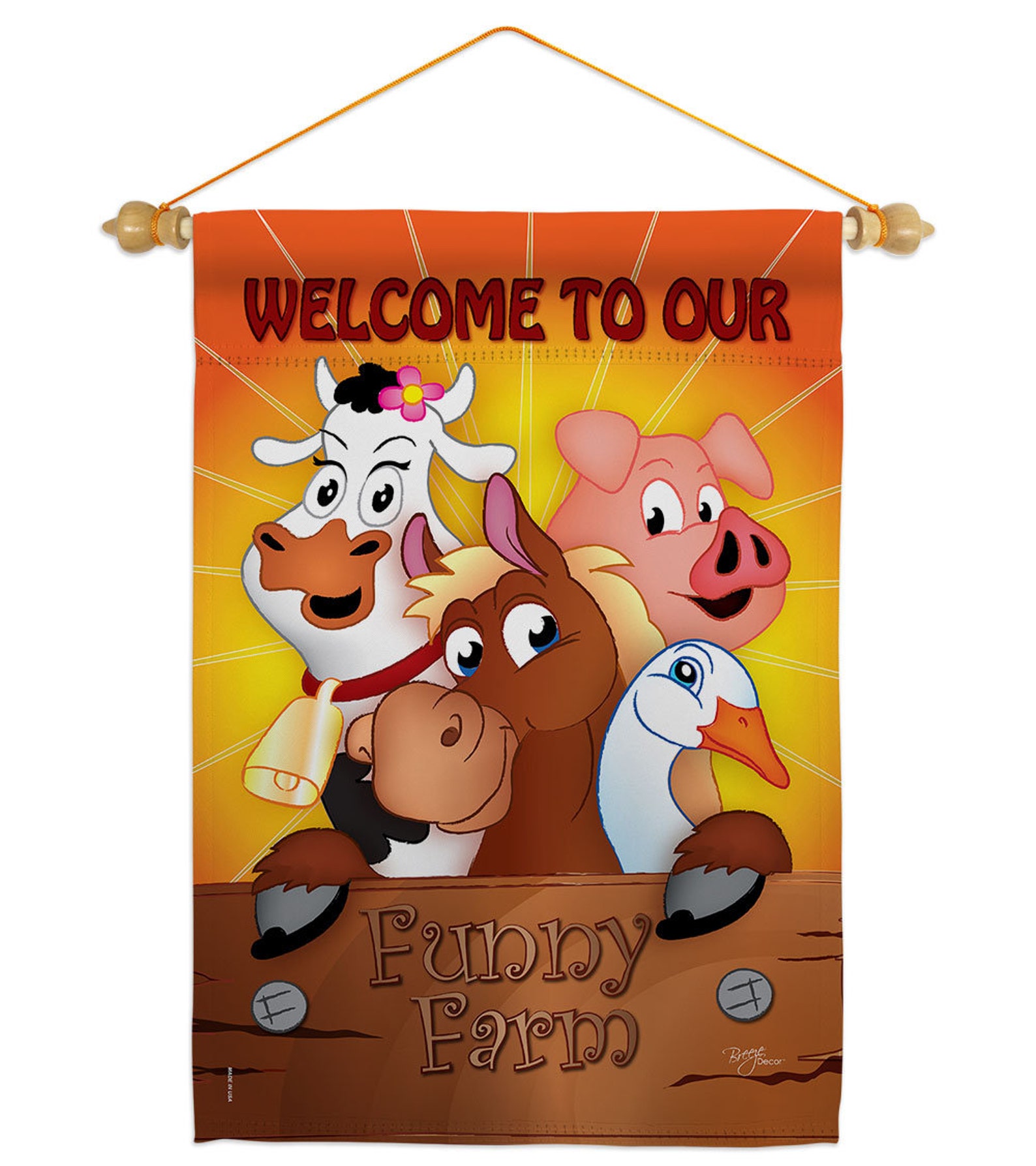 Funny Farm Barnyard Animals Garden Flag Outdoor Decorative | Etsy