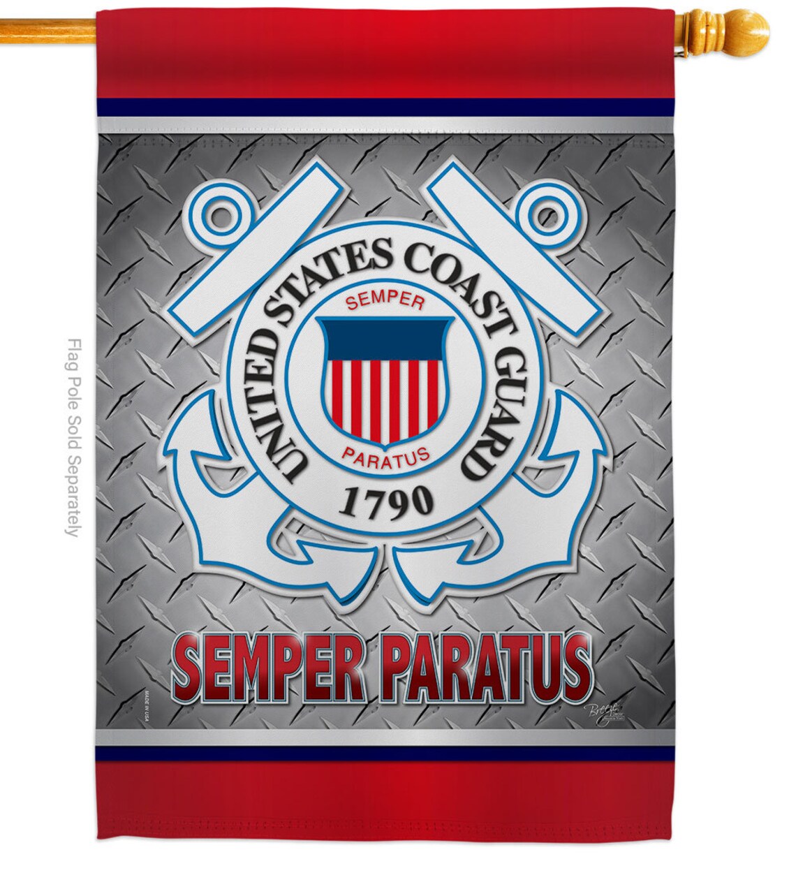 Semper Paratus US Coast Guard Garden Flag Armed Forces USCG | Etsy