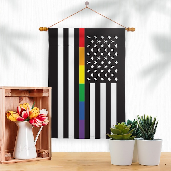 Rainbow Thin Line Flag - Etsy