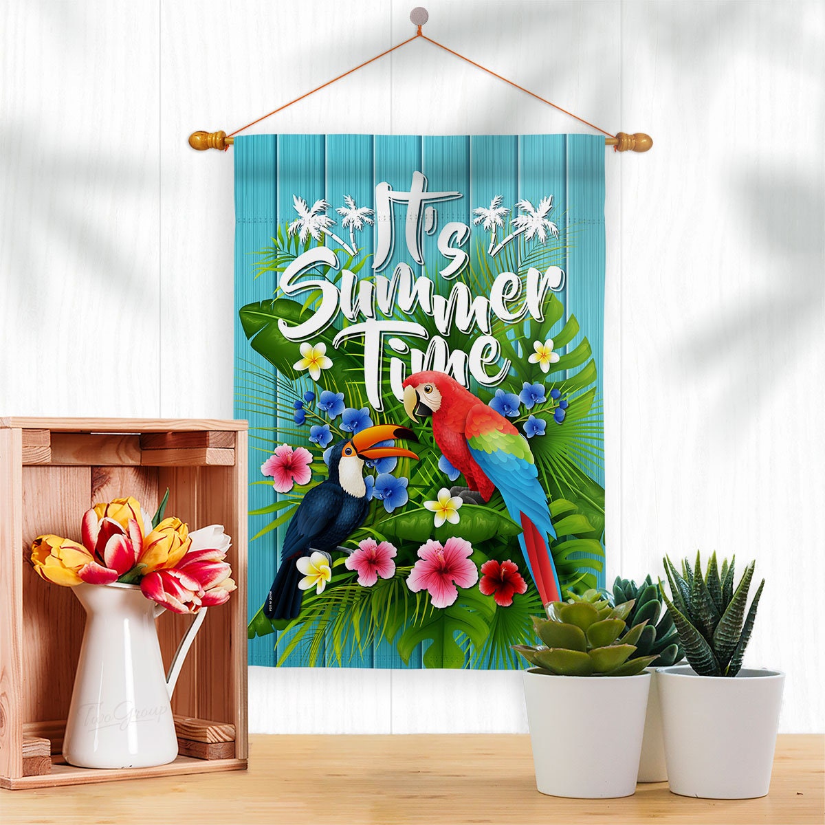 Tropical Summer Tropical Garden Flag Outdoor Decorative Yard | Etsy