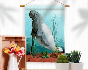 Manatee Yard Garden Flag - Etsy