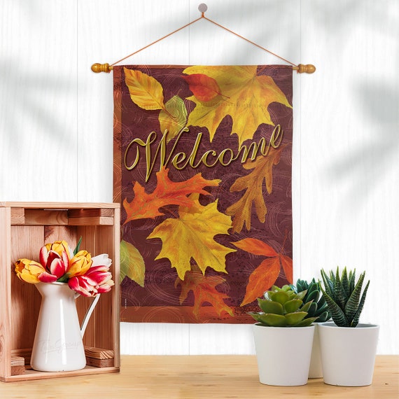 Fall Leaves Harvest & Autumn Garden Flag Outdoor Decorative - Etsy