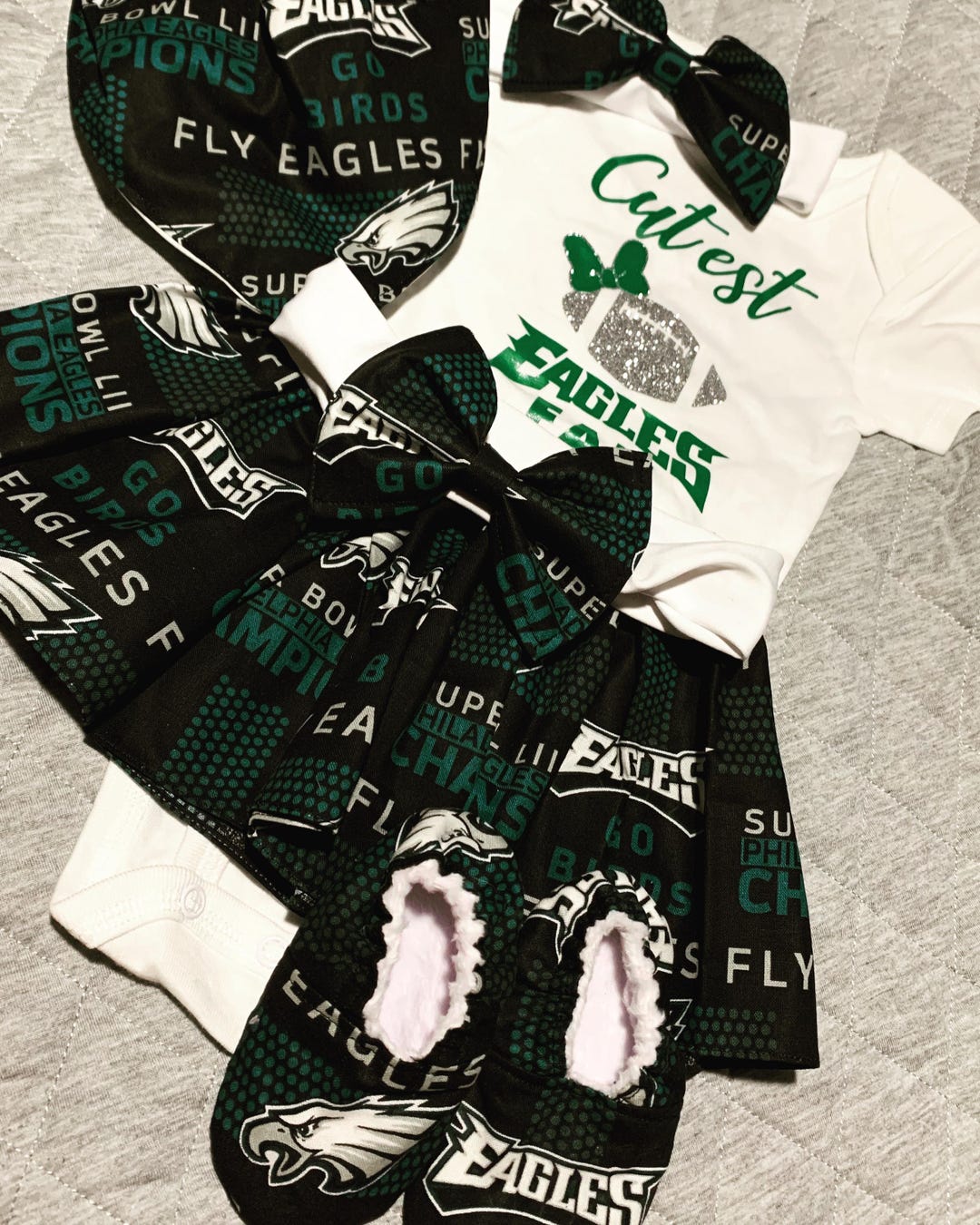 Eagles Baby Gift, Eagles Girl Outfit, Girls Eagles Football Set ...