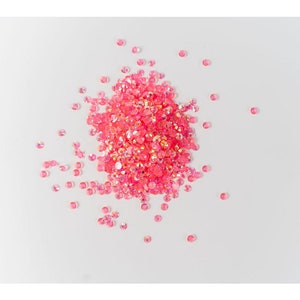 Hot Pink AB Transparent Jelly Resin Rhinestones - Etsy