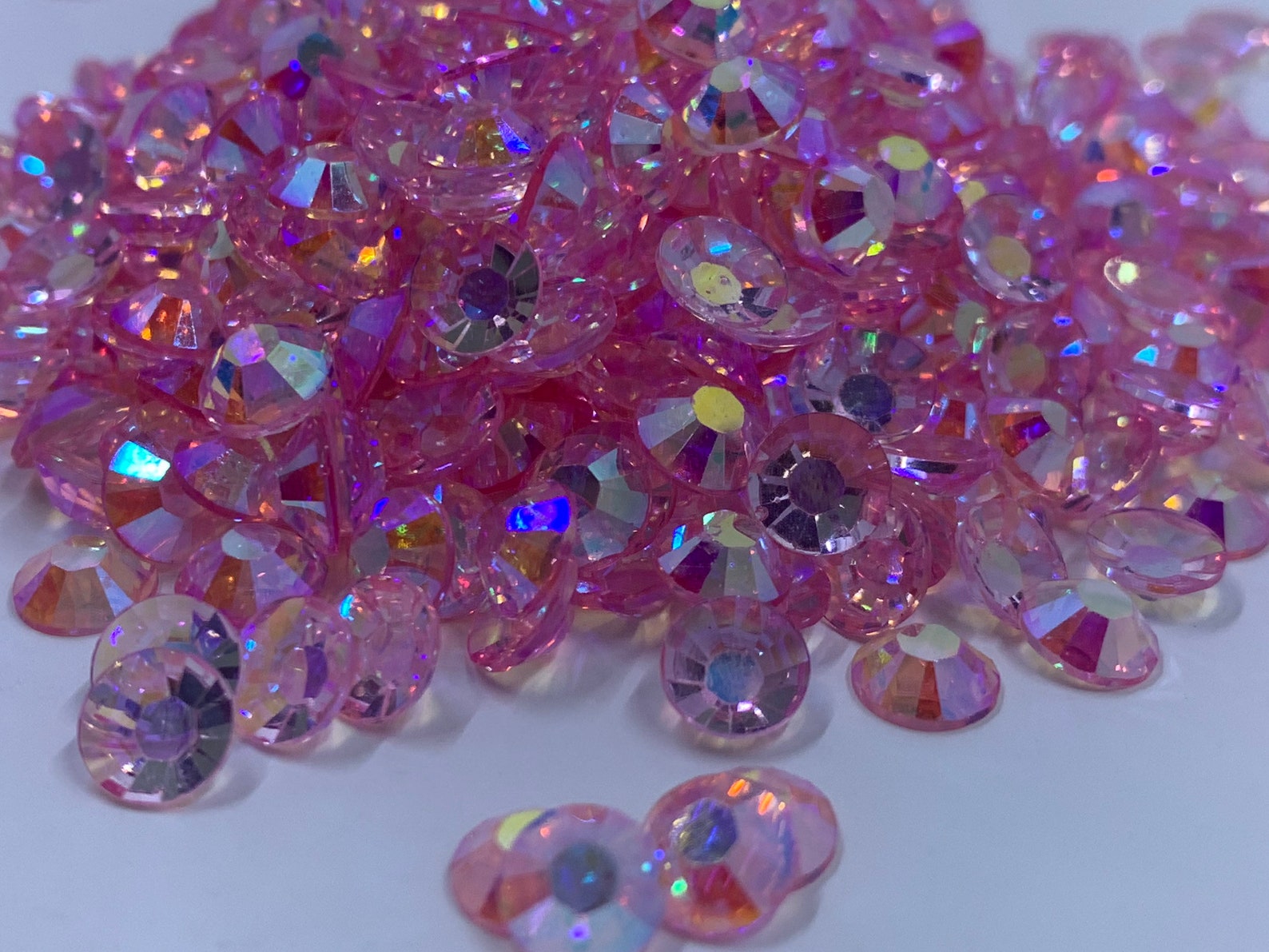 Pink Transparent AB Jelly Resin Rhinestones - Etsy