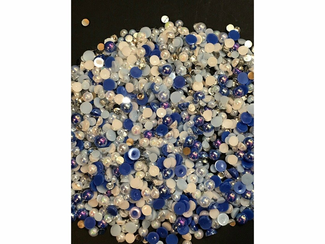 Mezcla de perlas azules brumosas - Etsy España
