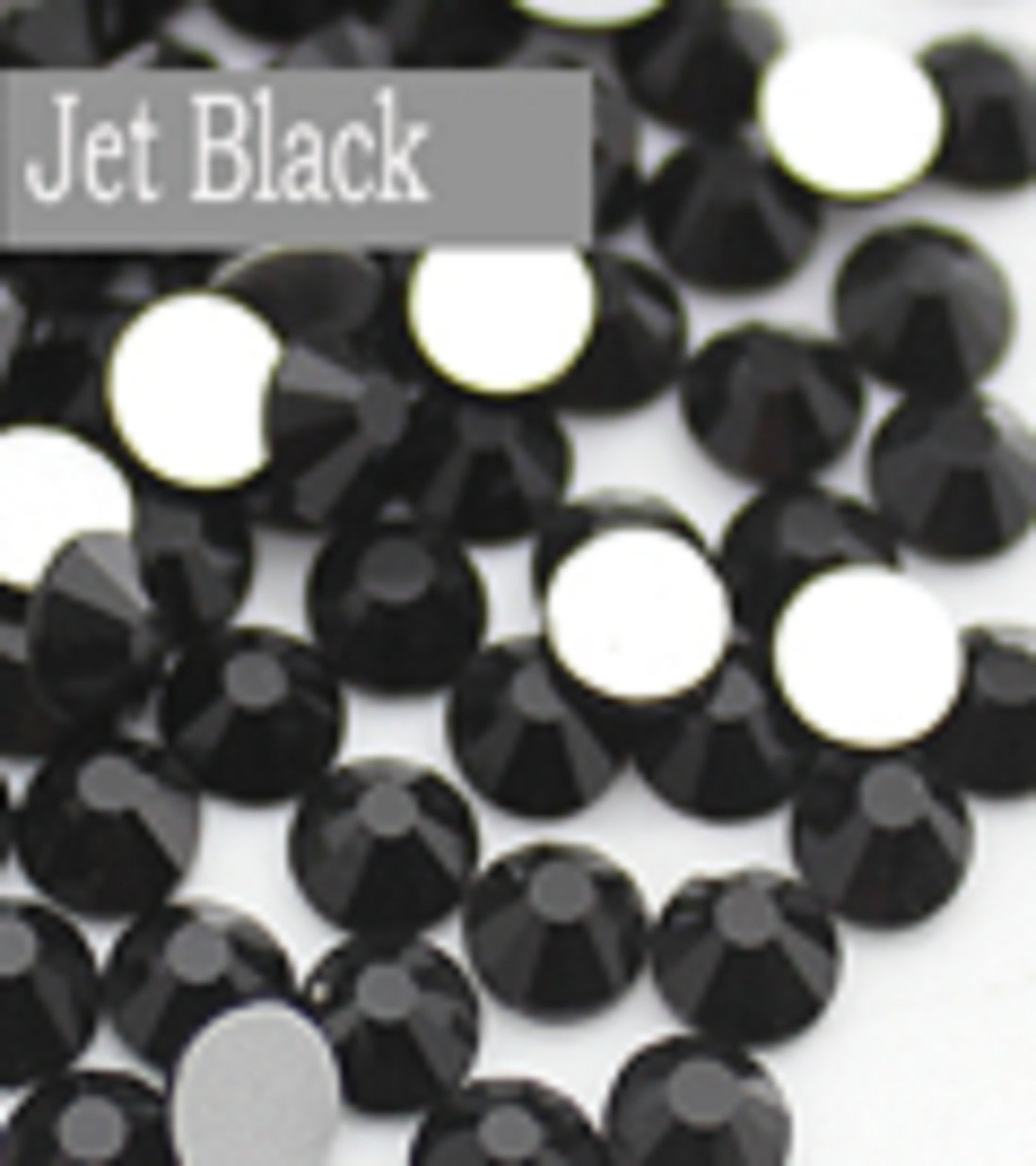Jet Black Rhinestones | Etsy