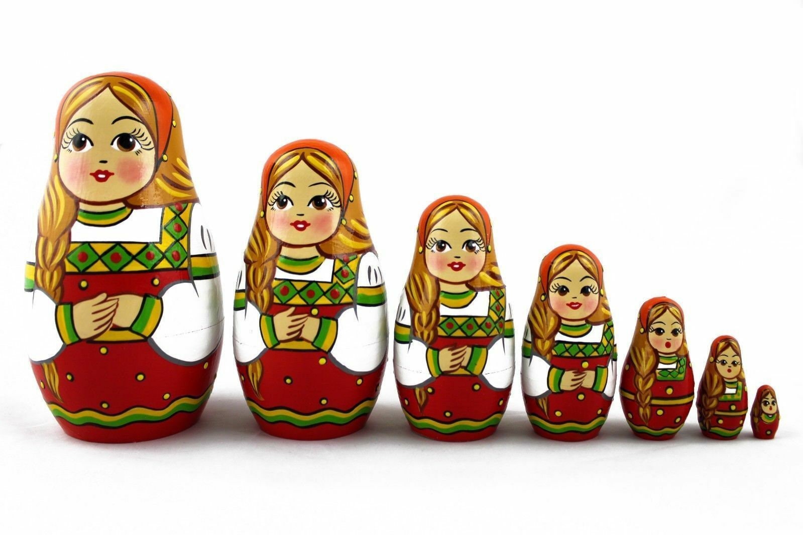 Handmade Wooden Nesting Dolls, Traditional Matryoshka Doll Set - Etsy