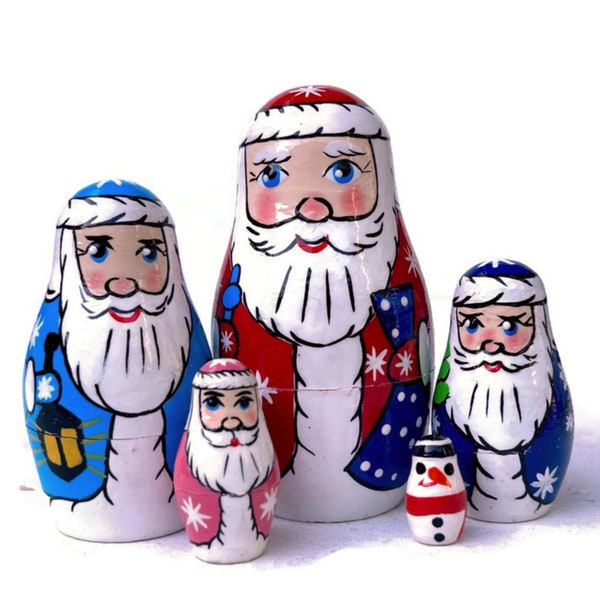 Santa Nesting Dolls - Etsy