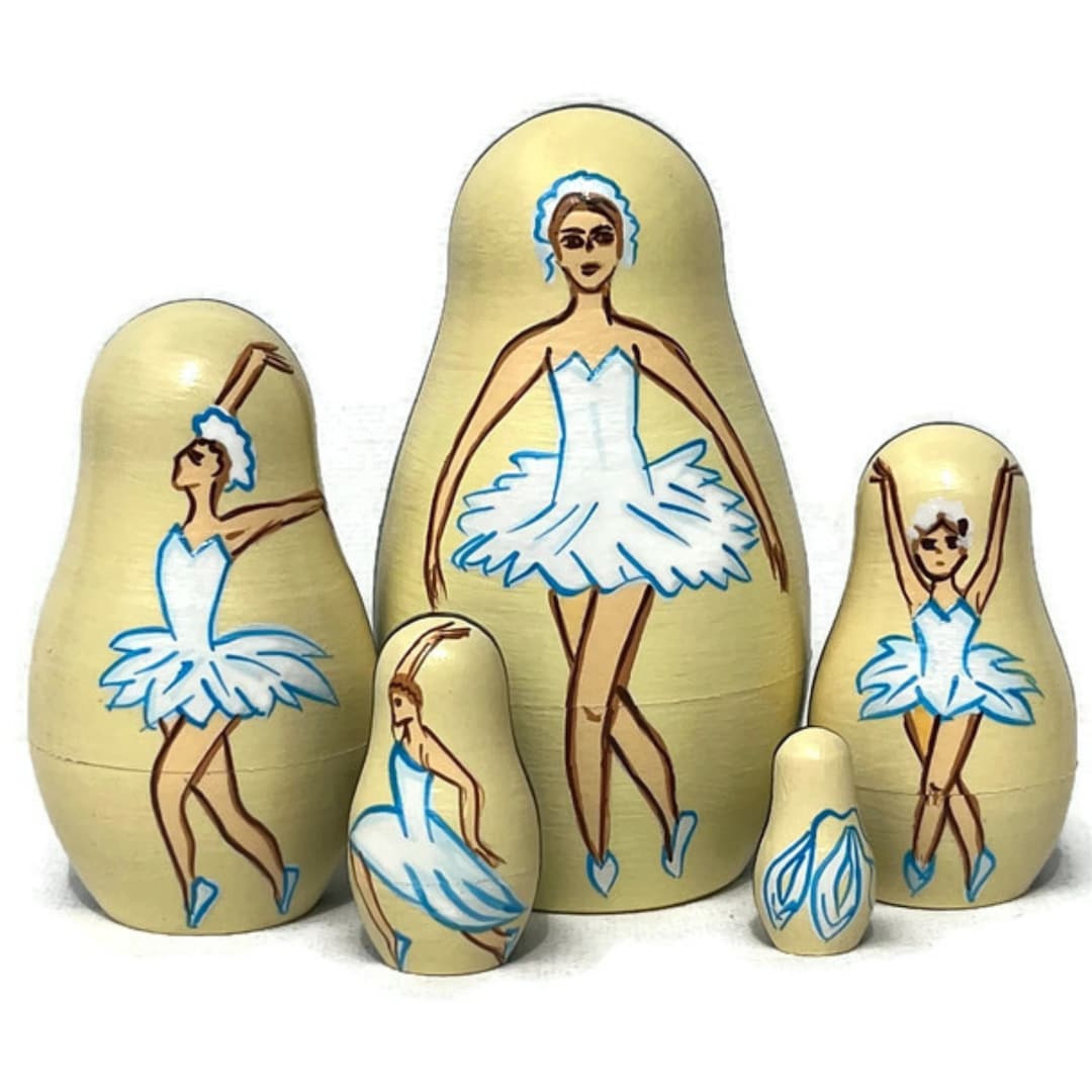 Ballerina Nesting Dolls: Hand-painted Wooden Stacking Dolls - Etsy