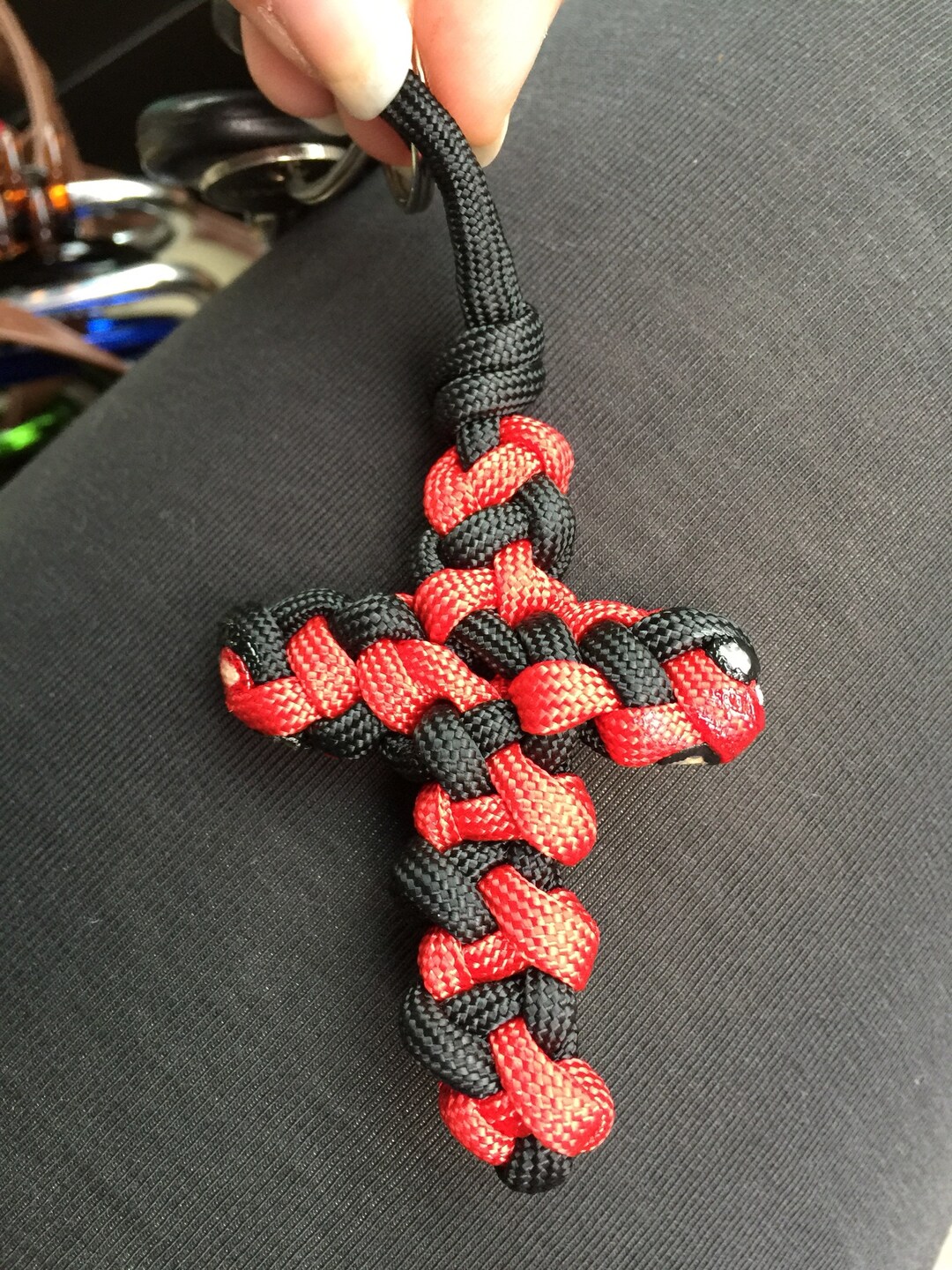 Paracord Cross Keychain - Etsy