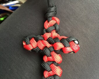 Macrame Paracord Cross Keyring - Etsy