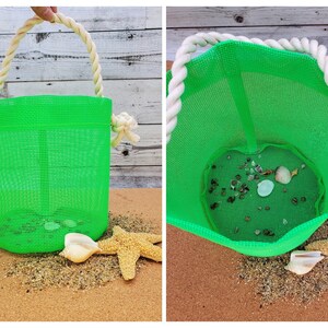 Sea Shell Collecting Bag Beachcomber Tote Kids Beach Accessory Basket ...