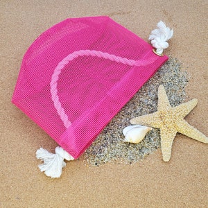 Sea Shell Collecting Bag Beachcomber Tote Kids Beach Accessory Basket ...