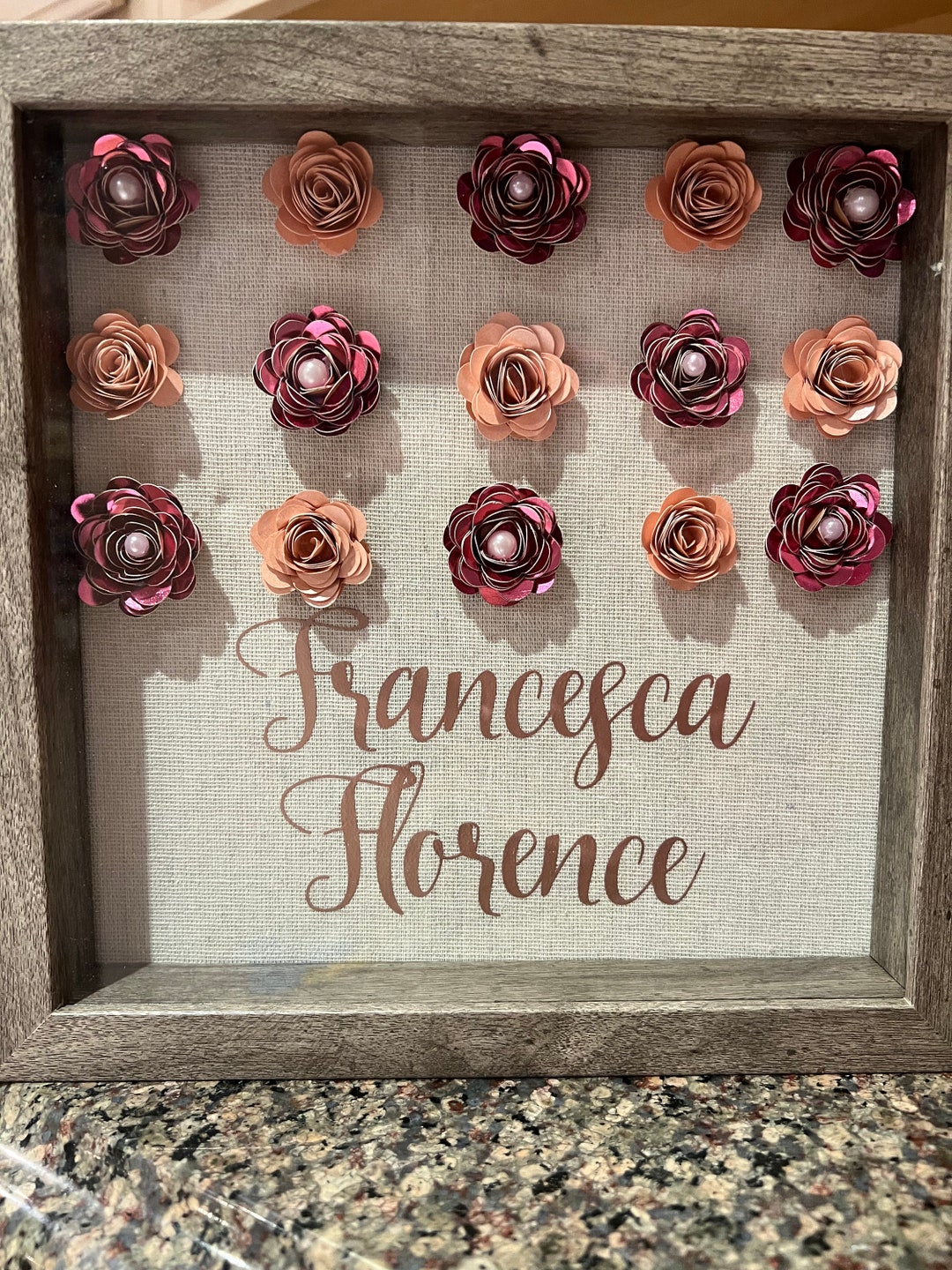 Paper Flower Shadow Box - Etsy