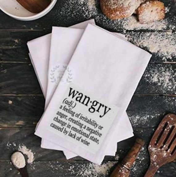 Kitchen Flour Sack Towel Wangry | Etsy
